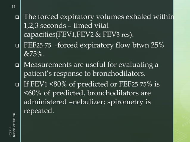 Pulmonary function test | PPT