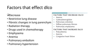 Pulmonary function test.pptx spirometry and dlco | PPTX