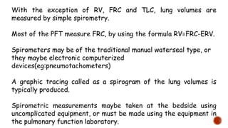Pulmonary Function Testing (PFT): Procedures, Interpretation & Clinical ...