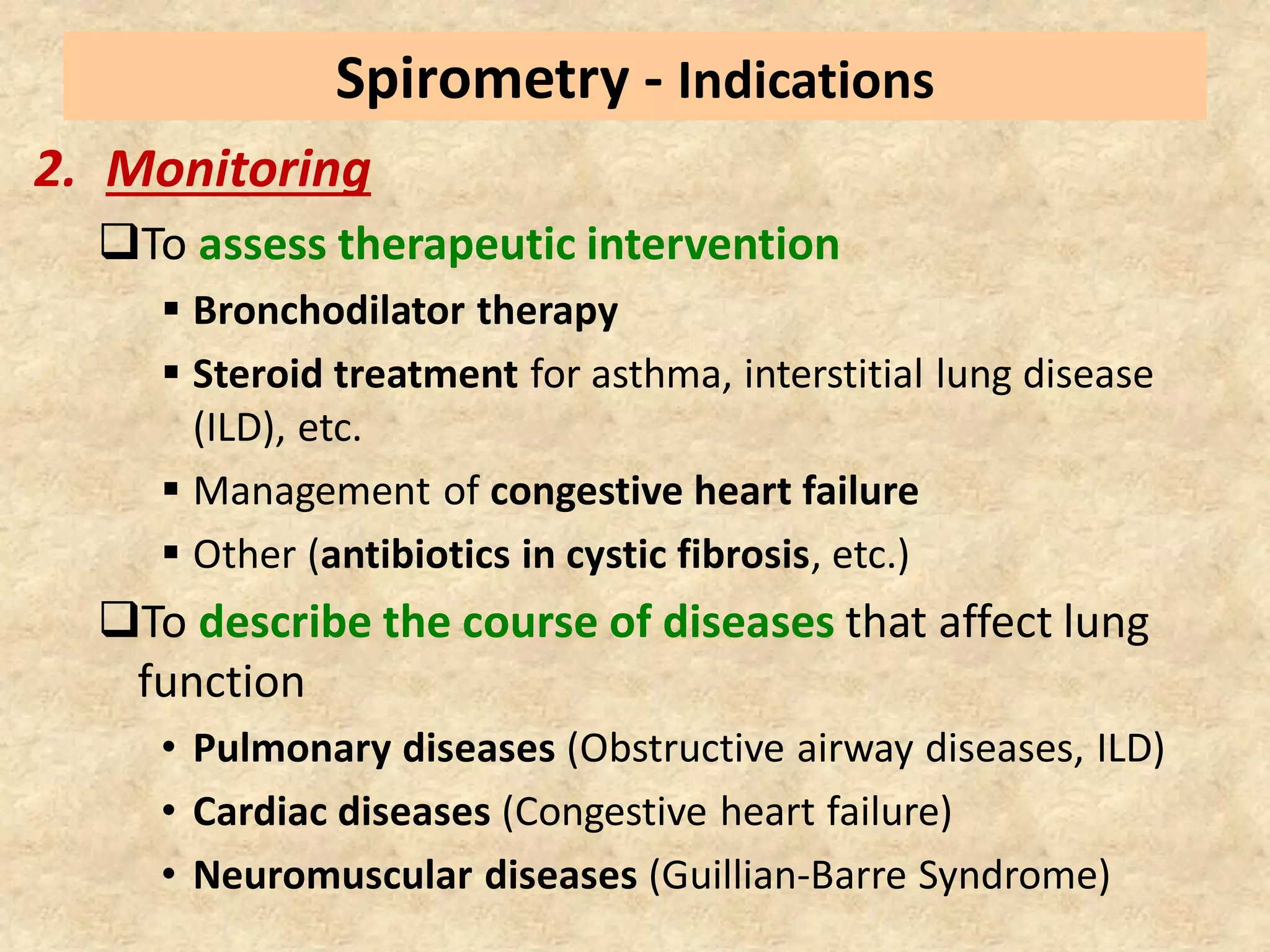 Pulmonary function testing (spirometry ) | PDF