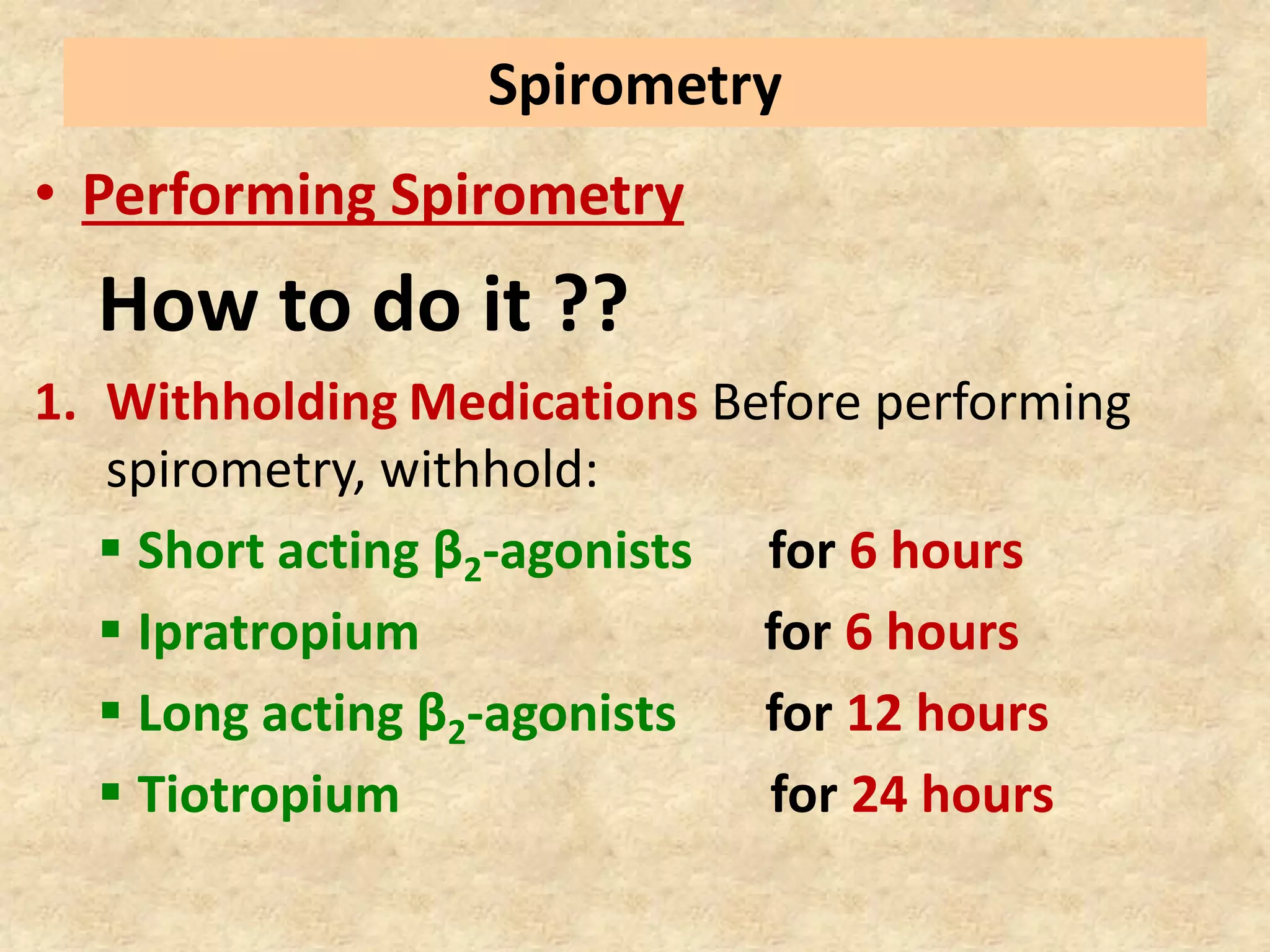 Pulmonary function testing (spirometry ) | PDF