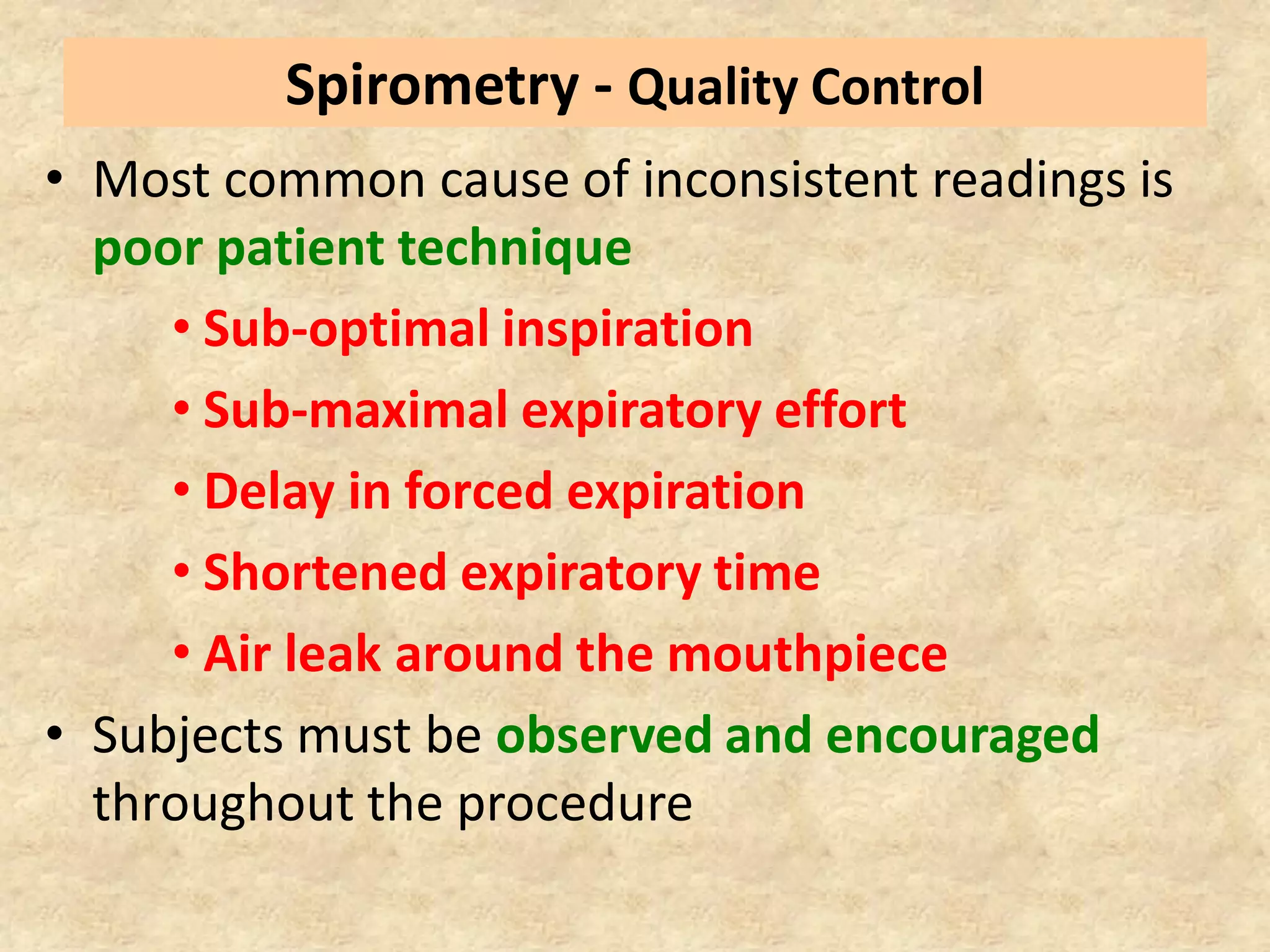 Pulmonary function testing (spirometry ) | PDF