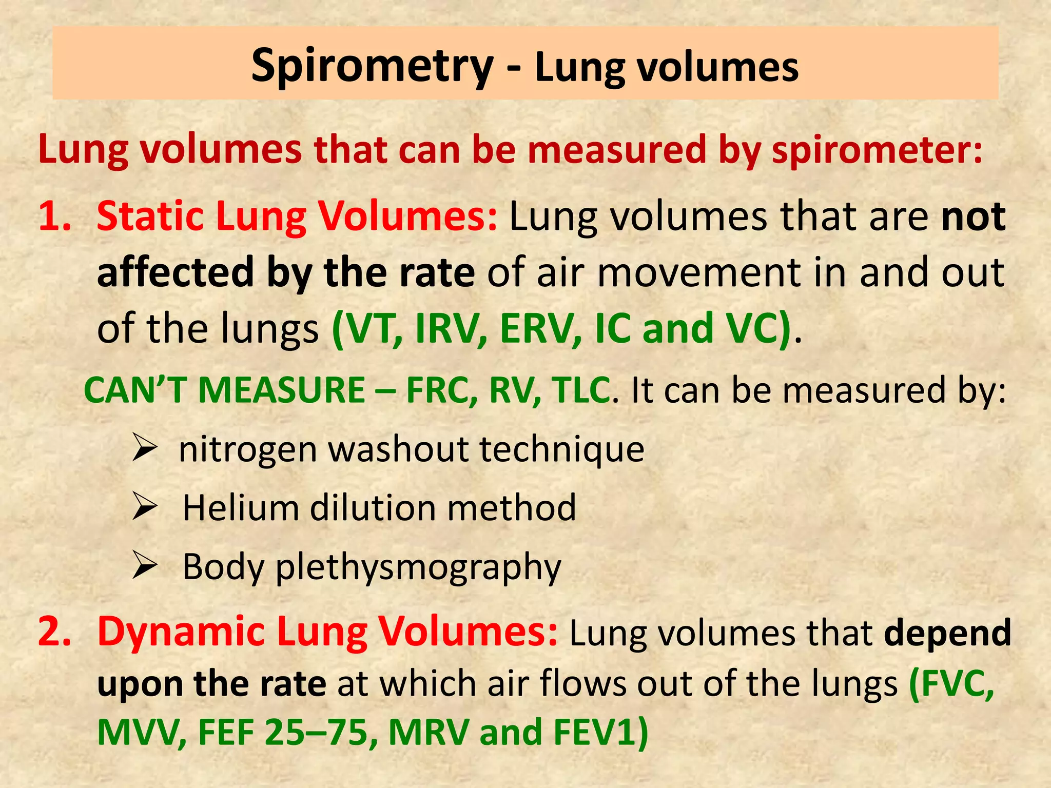 Pulmonary function testing (spirometry ) | PDF