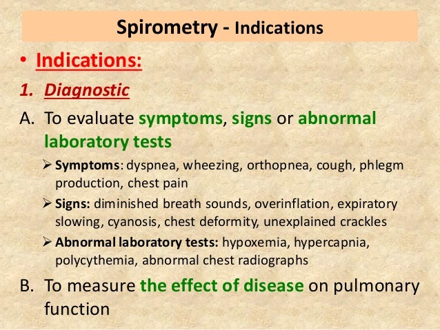 Pulmonary function testing (spirometry )
