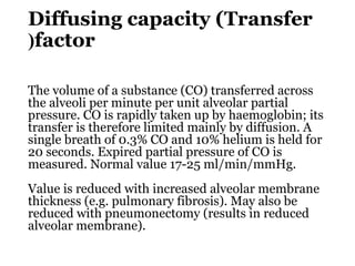Pulmonary function tests | PPT
