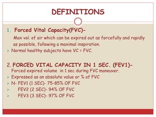 Pulmonary function test | PPT
