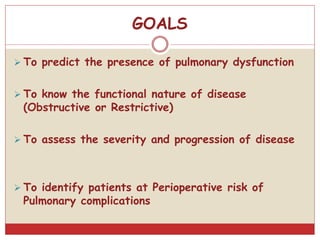 Pulmonary function test | PPT