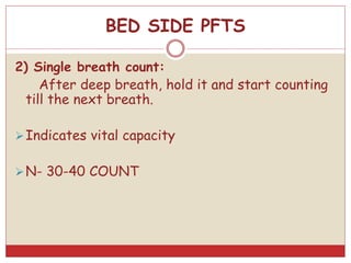 Pulmonary function test | PPT