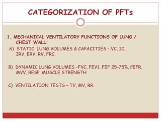 Pulmonary function test | PPT