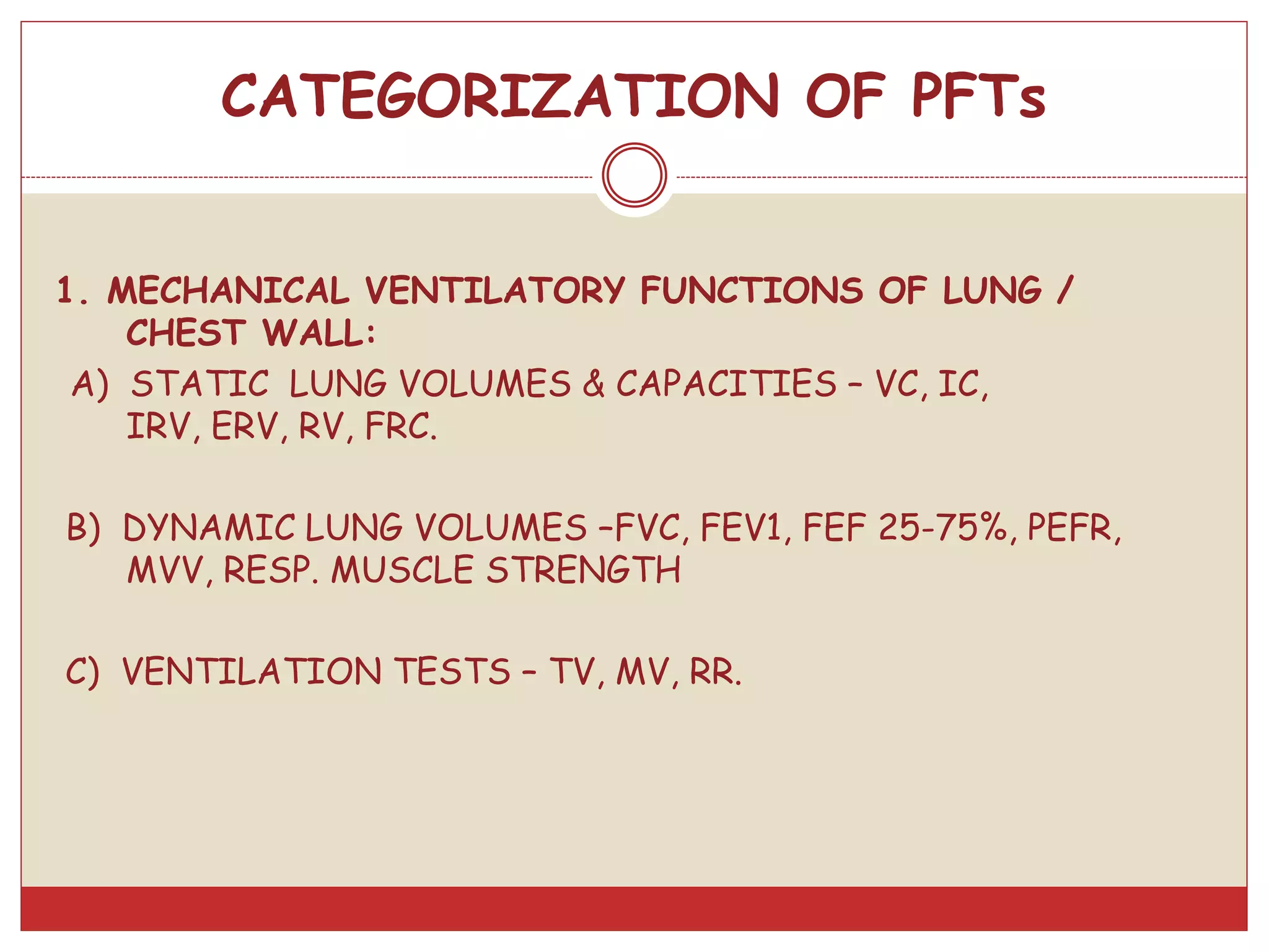 Pulmonary function tests | PPTX