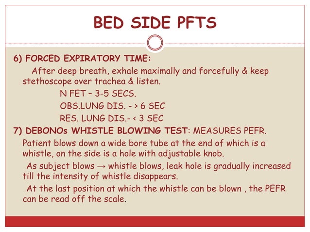 Pulmonary function tests | PPT