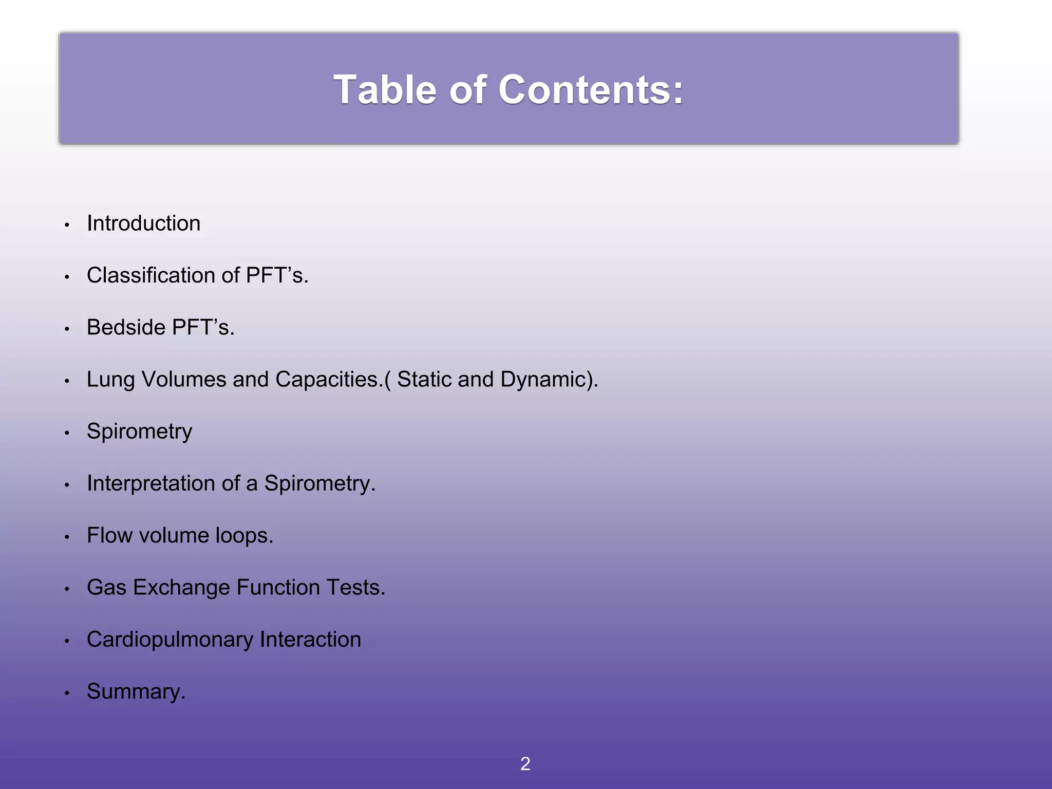Pulmonary function tests | PPTX