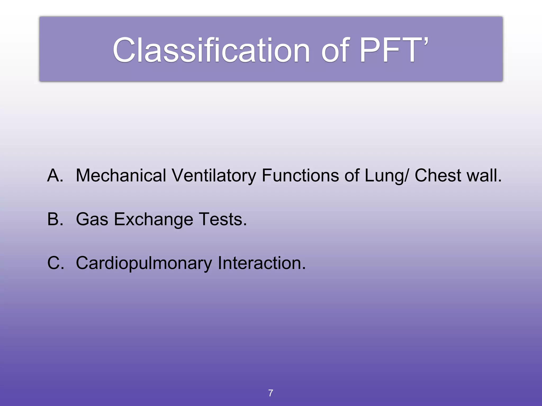 Pulmonary function tests | PPTX