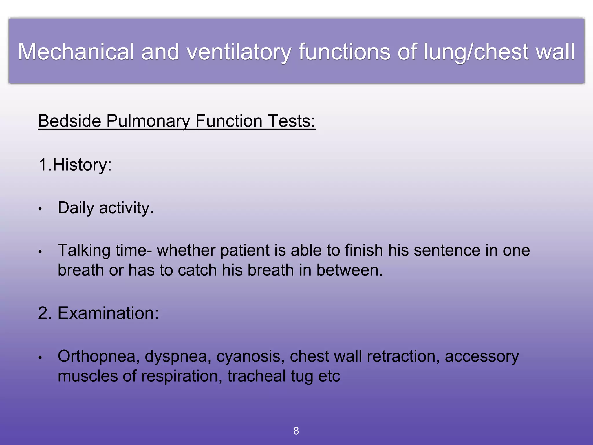 Pulmonary function tests | PPTX
