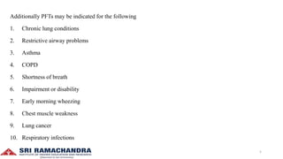 PULMONARY FUNCTION TESTS - LAB DATA INTERPRETATION | PPTX