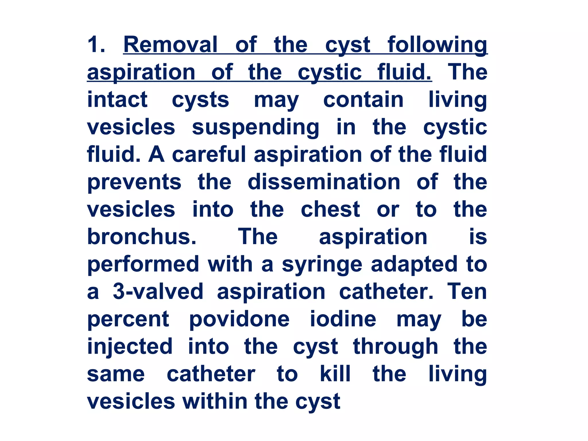 Pulmonary hydatid cysts | PPT