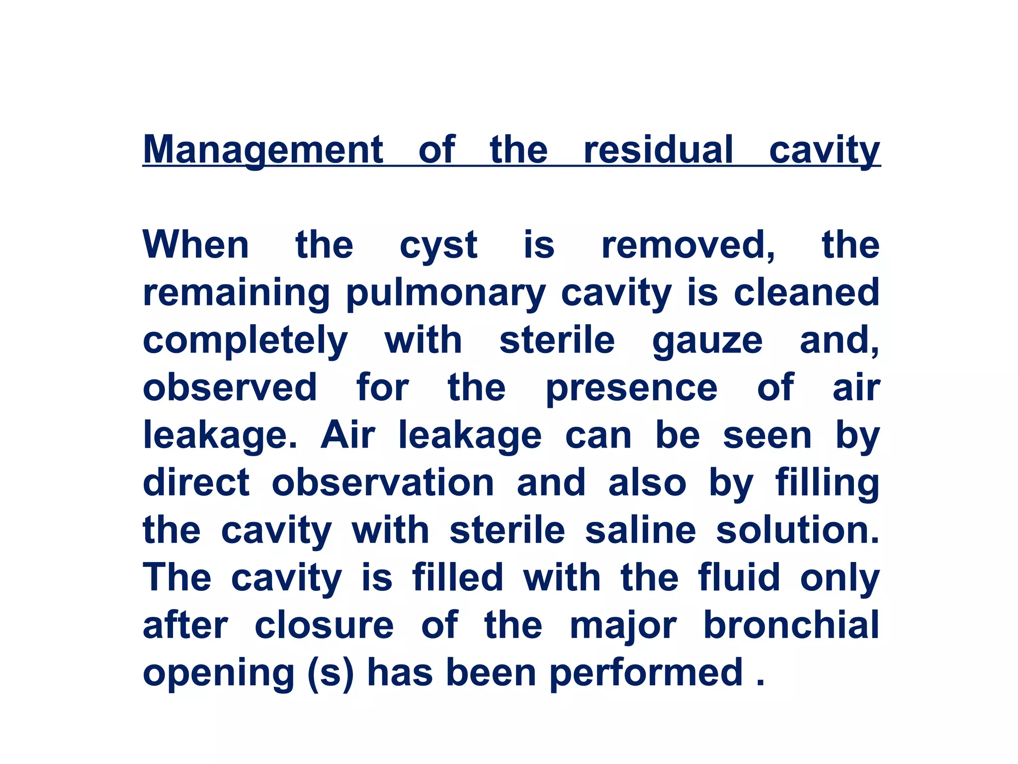Pulmonary hydatid cysts | PPT