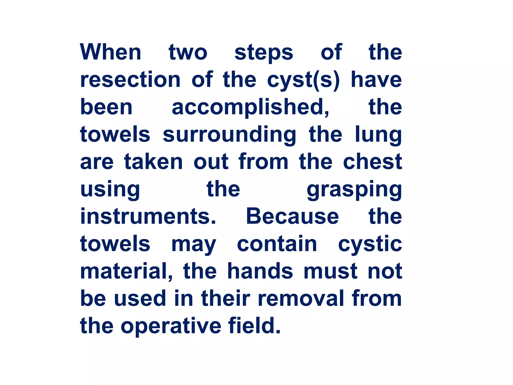 Pulmonary hydatid cysts | PPT