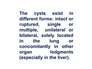 Pulmonary hydatid cysts | PPT