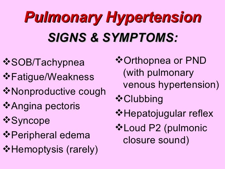 Pulmonary hypertension