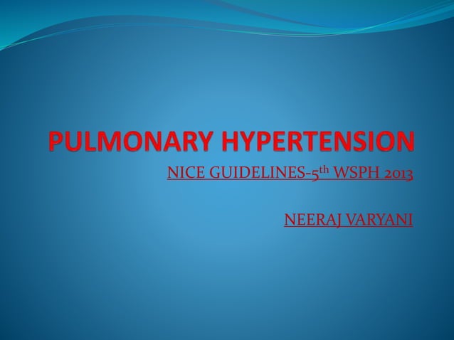 Pulmonary hypertension | PPTX