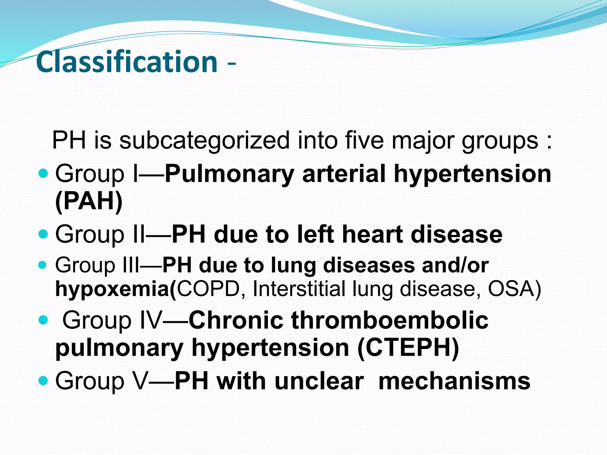 Pulmonary hypertension | PPTX