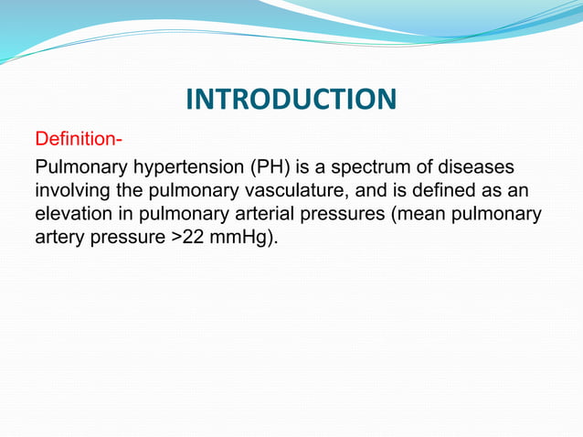 Pulmonary hypertension | PPTX | Heart and Cardiovascular Diseases ...
