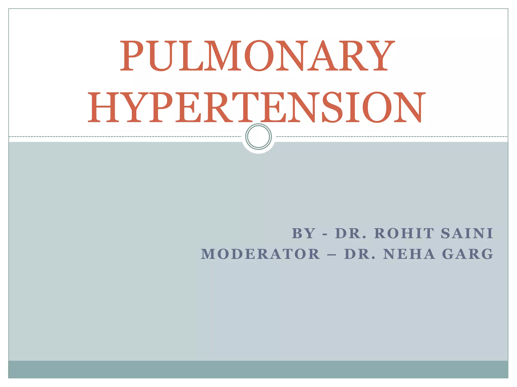 Pulmonary hypertension | PPT