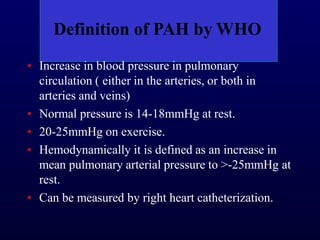 PULMONARY HYPERTENSION, COMPLICATION OF LUNG DISEASES | PPT