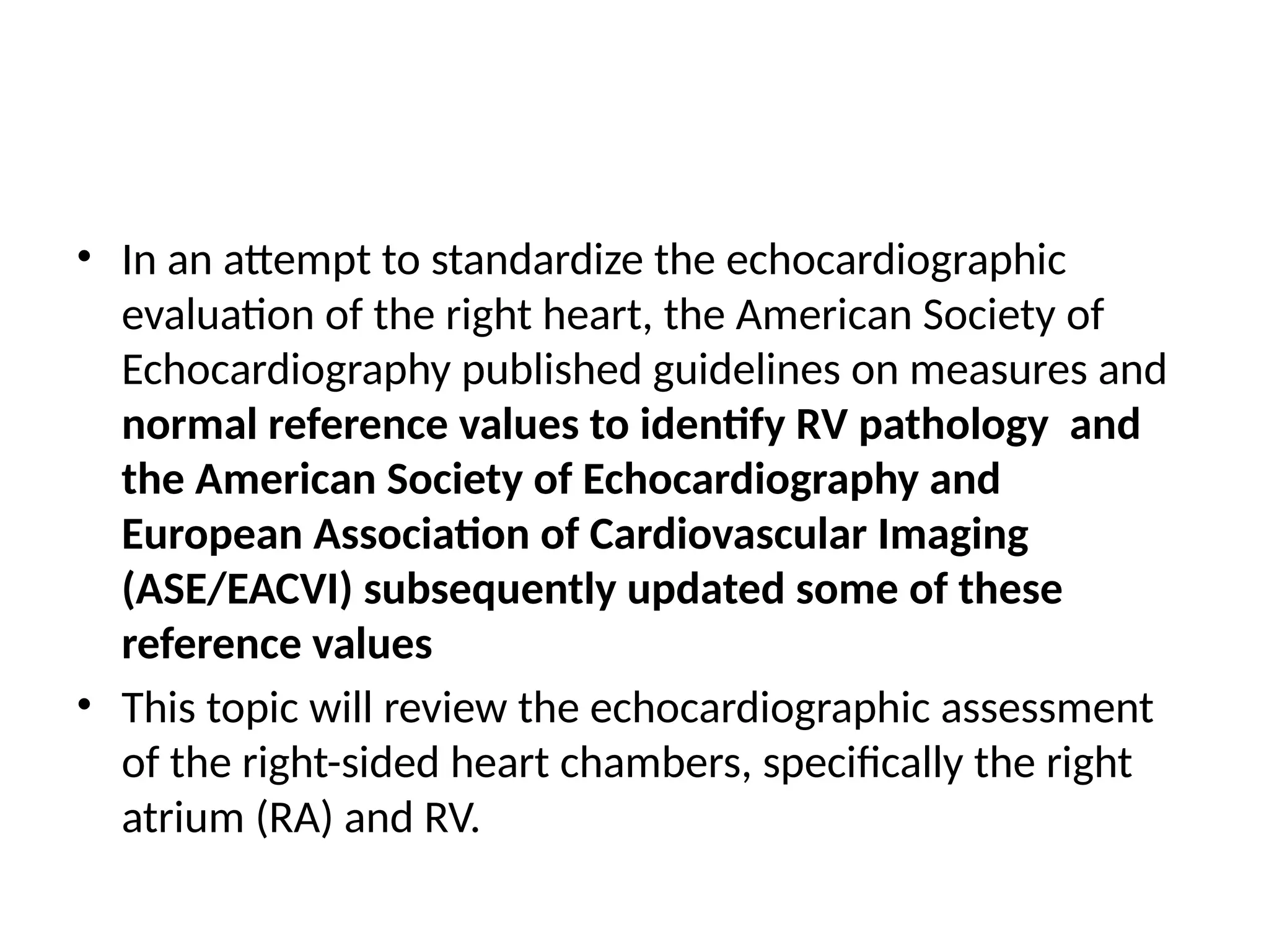 echocardiographic evaluation of right heart | PPTX