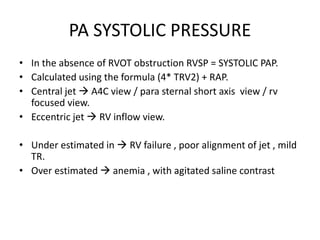 Pulmonary hypertension echo | PPTX