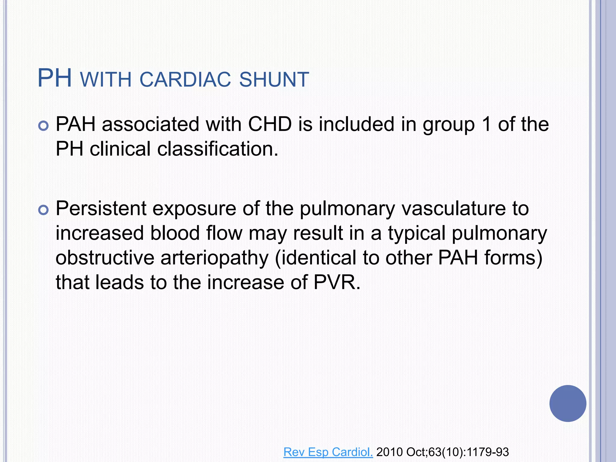 Pulmonary hypertension with cardiac shunt determination | PPTX