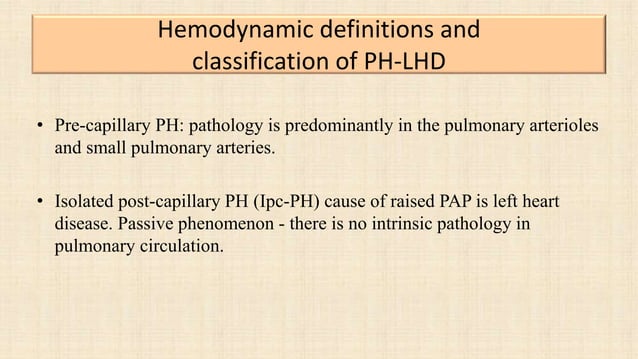 Pulmonary hypertention in left heart diseases PH-LHD | PPT