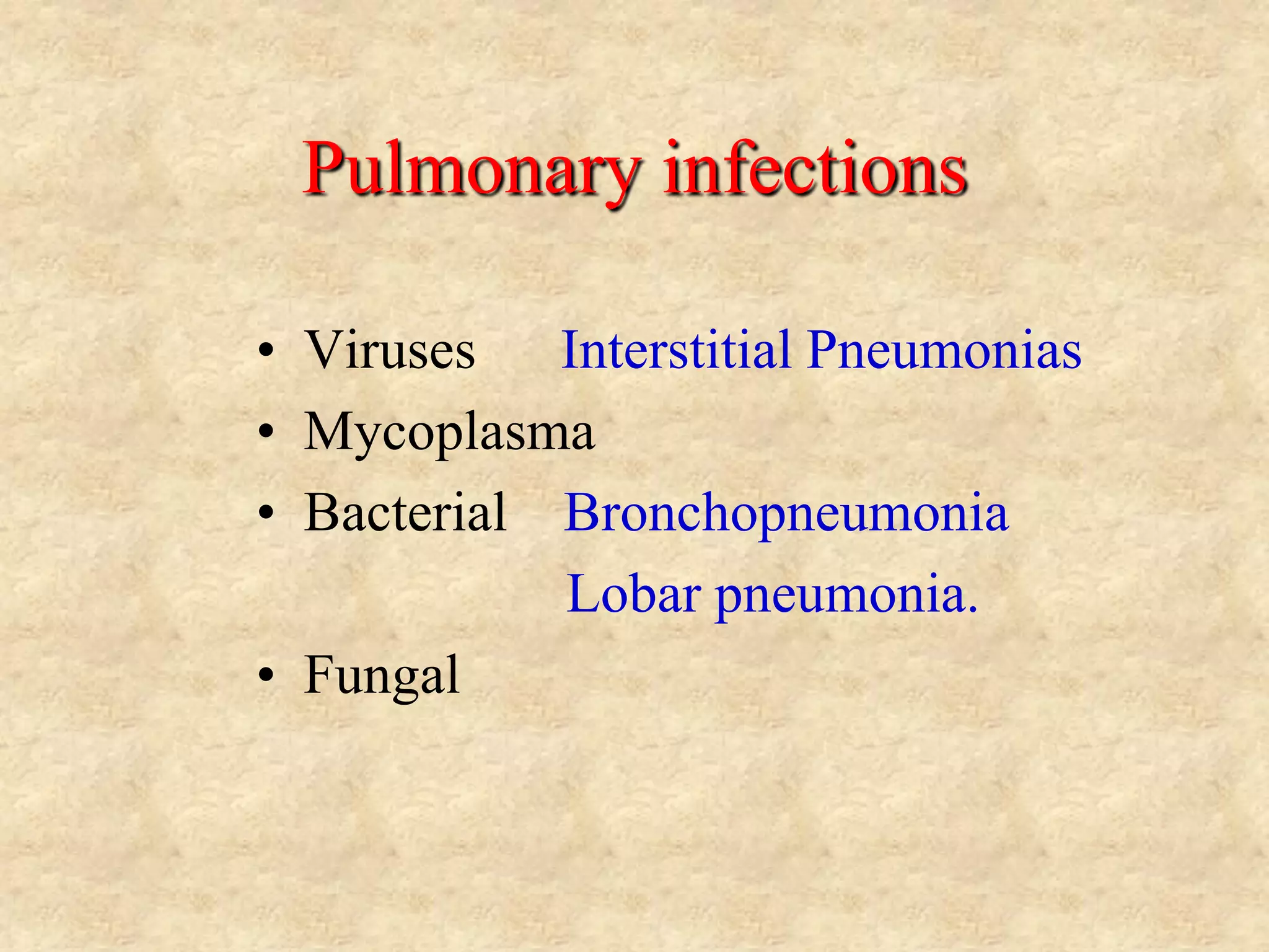 Pulmonary Infections | PDF