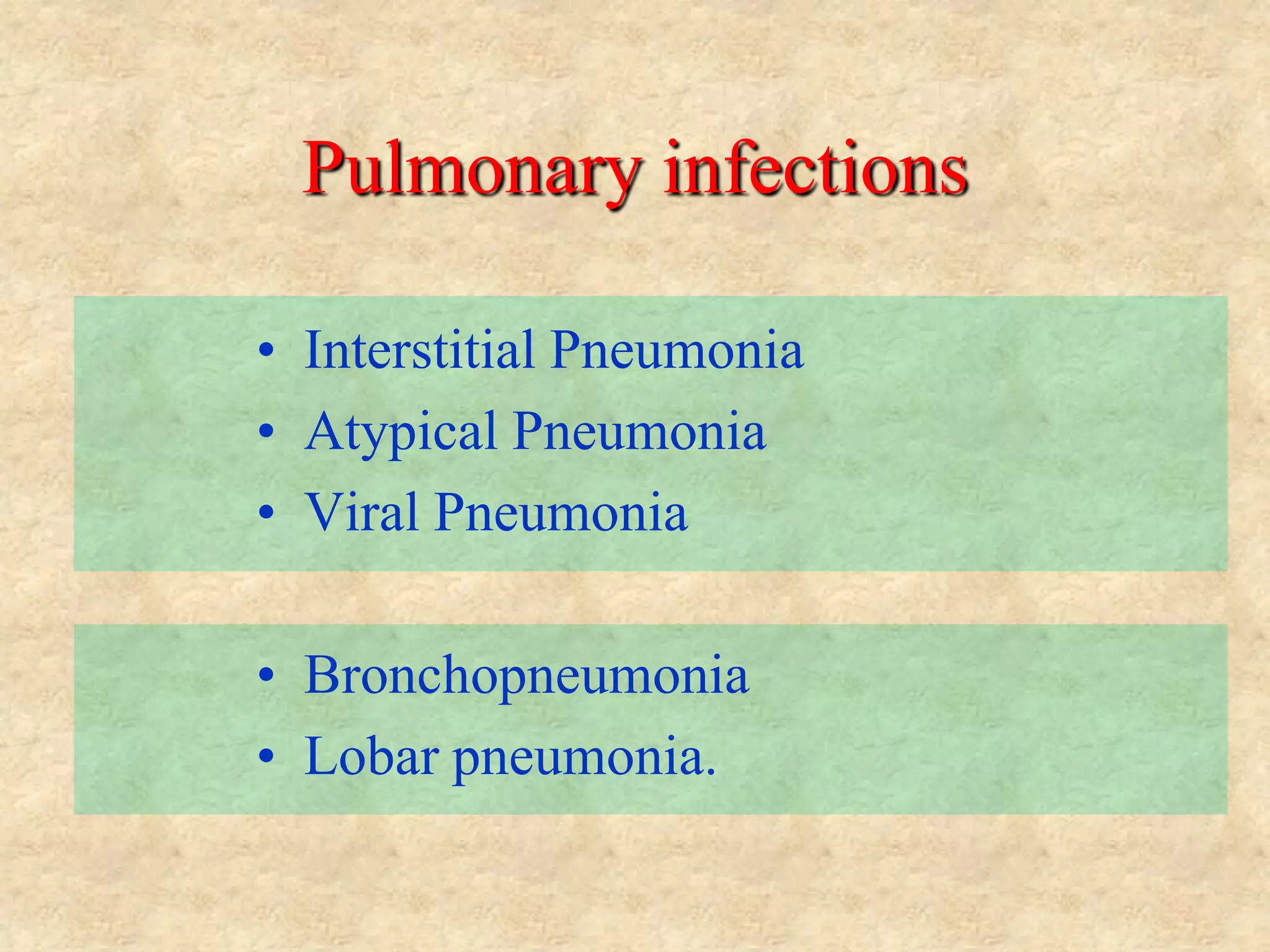 Pulmonary Infections | PDF