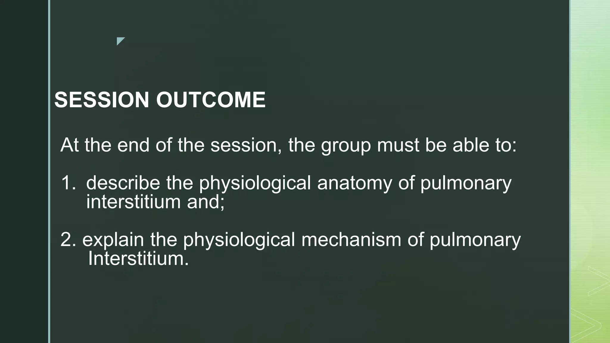 Pulmonary interstitium | PPTX | Lung and Respiratory Health | Diseases ...