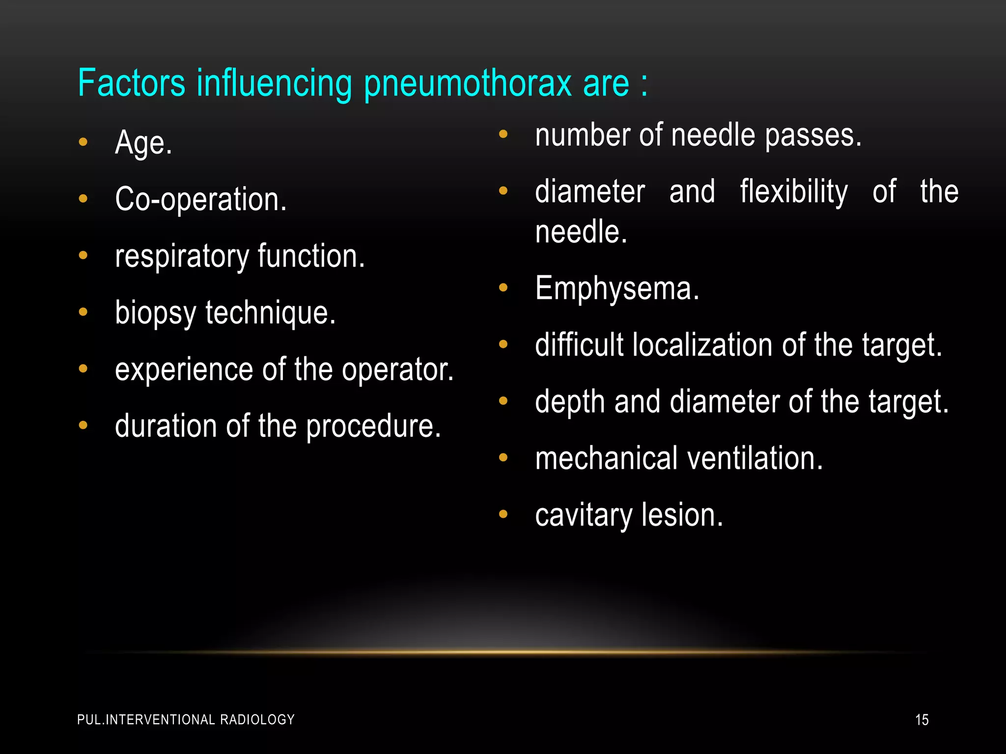 Pulmonary interventional radiology techniques | PDF