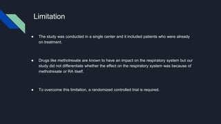 pulmonary Manifestation in Rhrmatoid arthritis | PPTX