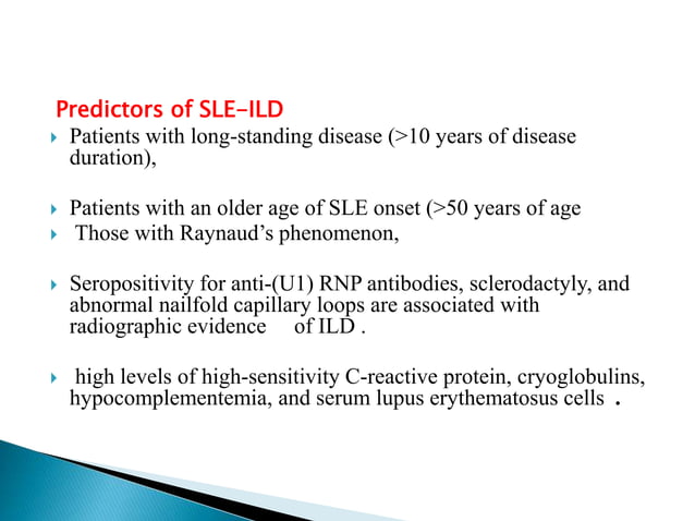 Pulmonary manifestation of systemic lupus | PPTX