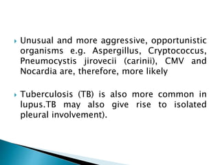 Pulmonary manifestation of systemic lupus | PPTX