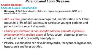 Pulmonary Manifestations of SLE.pptxpt | PPT | Lung and Respiratory ...