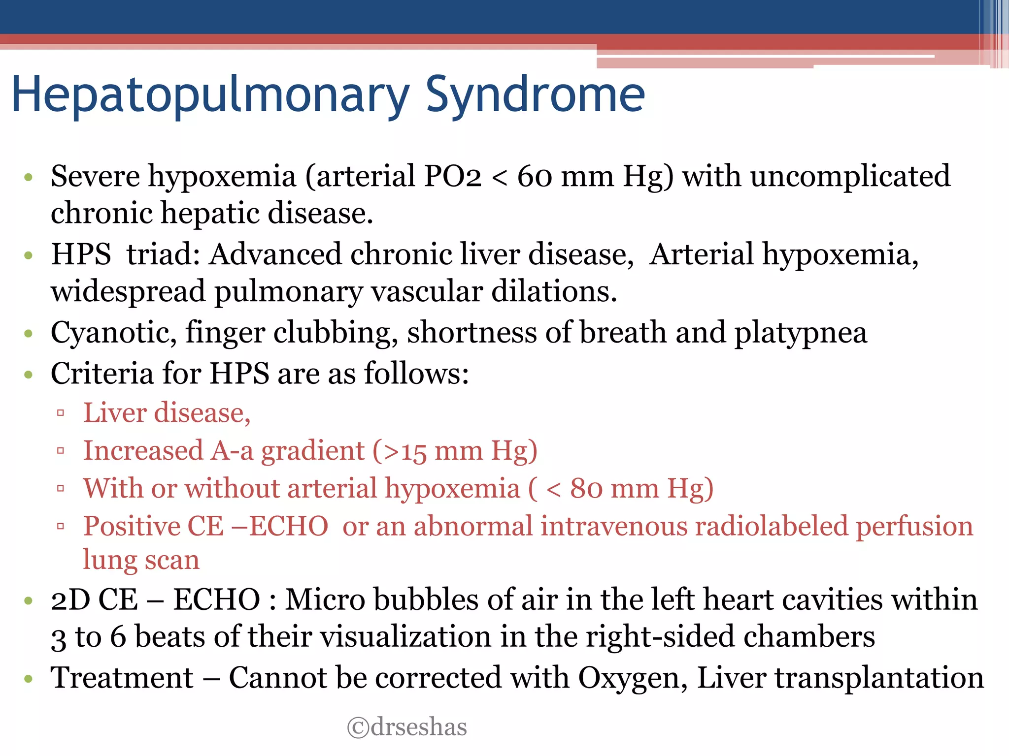 Pulmonary manifestations of systemic diseases (non CTD) | PPTX