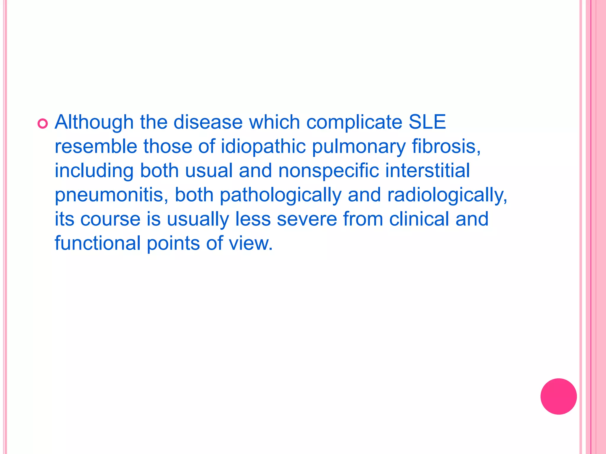 Pulmonary manifestations of systemic lupus erythematosis | PPTX
