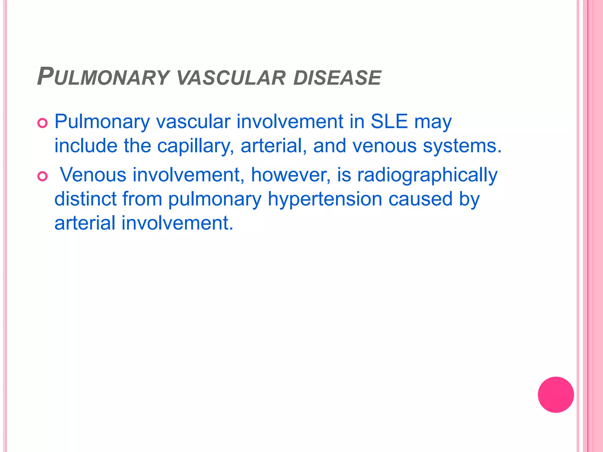 Pulmonary manifestations of systemic lupus erythematosis | PPTX