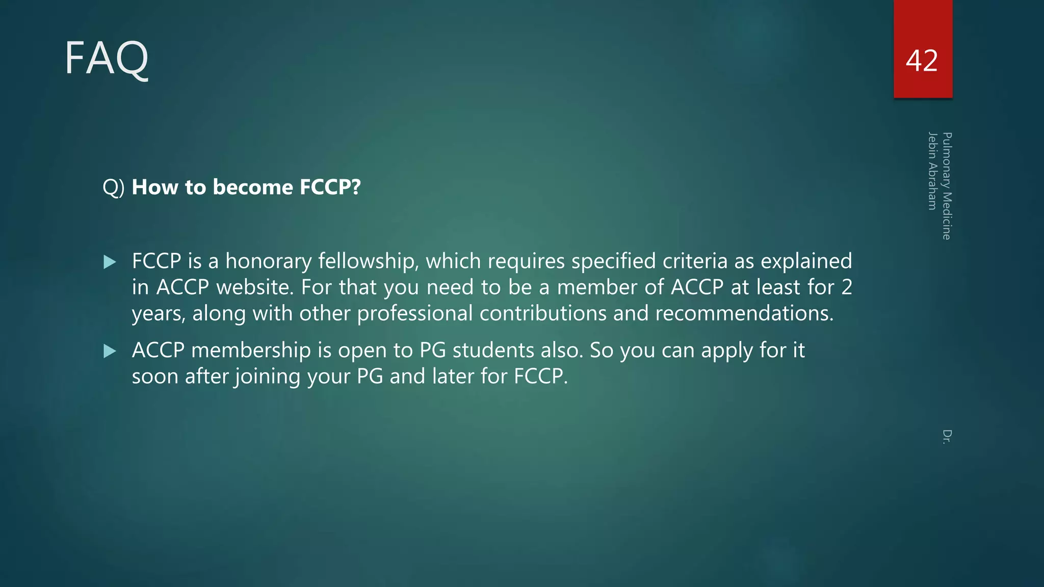 Pulmonary medicine- Scope and Future by Dr. Jebin Abraham, MD. | PPTX