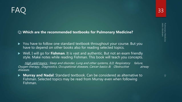 Pulmonary medicine- Scope and Future by Dr. Jebin Abraham, MD. | PPTX | Lung and Respiratory ...