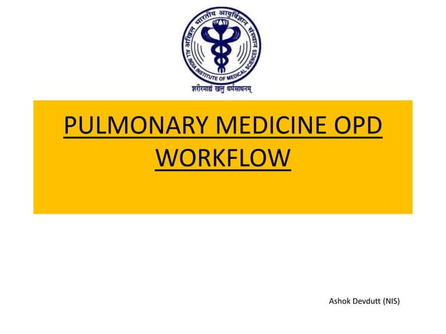 Pulmonary medicine opd | PPTX | Lung and Respiratory Health | Diseases ...