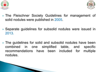 Pulmonary nodules | PPTX