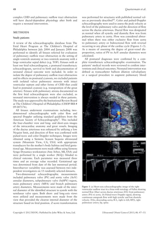 Pulmonary outflow tract obstruction in fetuses with complex | PDF
