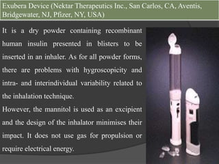 Pulmonary Delivery of Insulin | PPTX | Lung and Respiratory Health ...